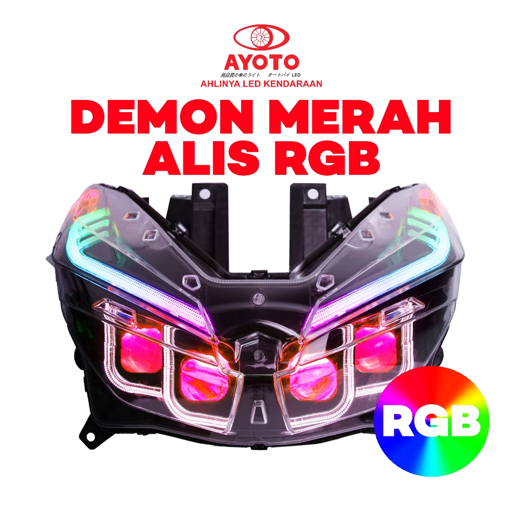 Jual FULL SET HEADLAMP VARIO NEW 125/150 AYOTO 4 LED MATRIX 90WATT ...