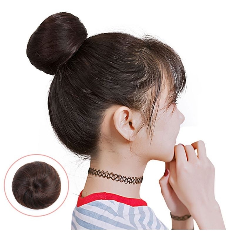 Jual SANGGUL KONDE CEPOL BULAT RAMBUT PALSU INSTAN PRAKTIS PREMIUM ...