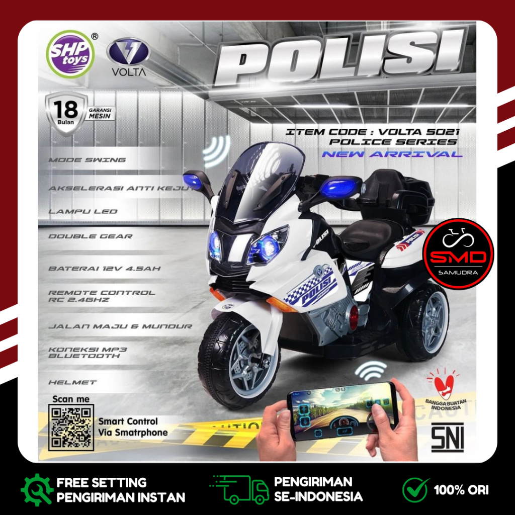 Jual Motor Aki Mainan Anak Cas Remote SHP Volta 5021 Samurai Ninja ...
