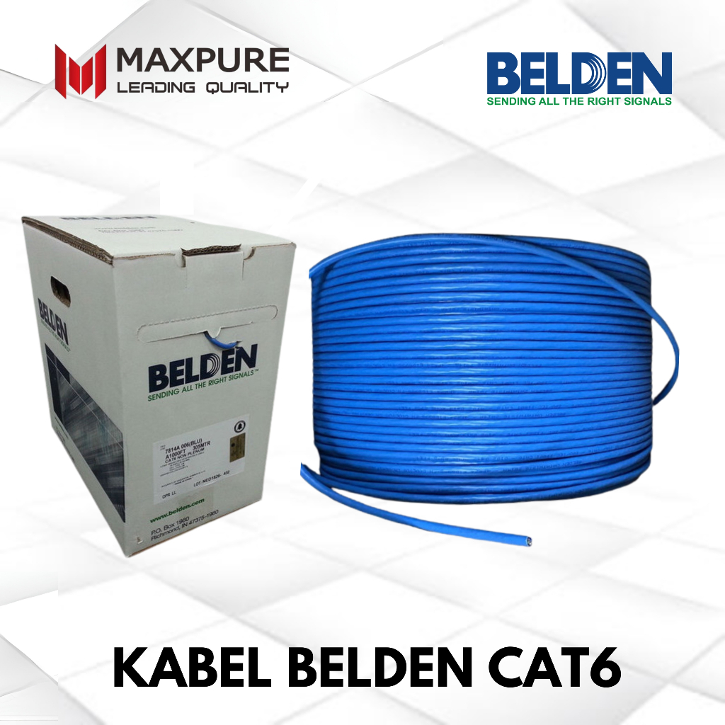 Jual Kabel LAN BELDEN CAT6 305 Meter Kabel UTP LAN CAT6 1 Roll 305 ...