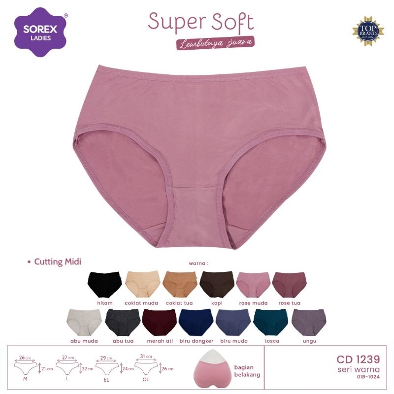 Jual CD wanita celana dalam cewek art 1239 sorex super soft | Shopee Indonesia