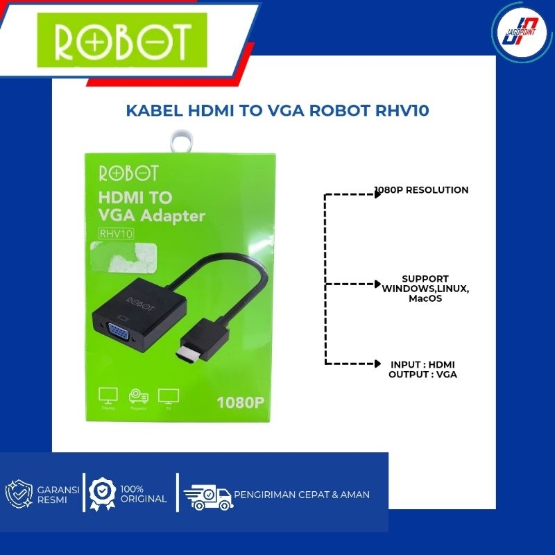 Jual KABEL HDMI TO VGA ROBOT RHV10 | Shopee Indonesia