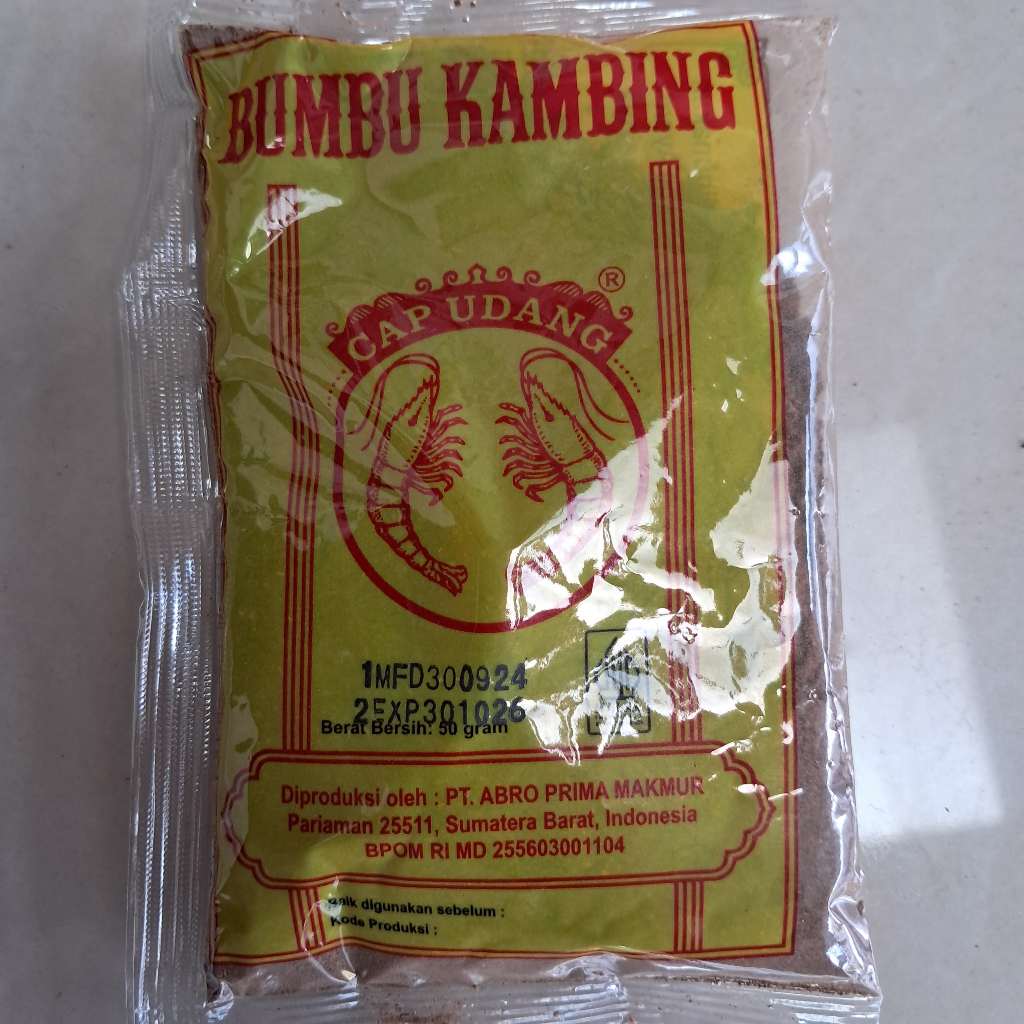 Jual Bumbu Kambing Cap Udang 250 Gram (5 pcs x 50 gr) | Shopee Indonesia