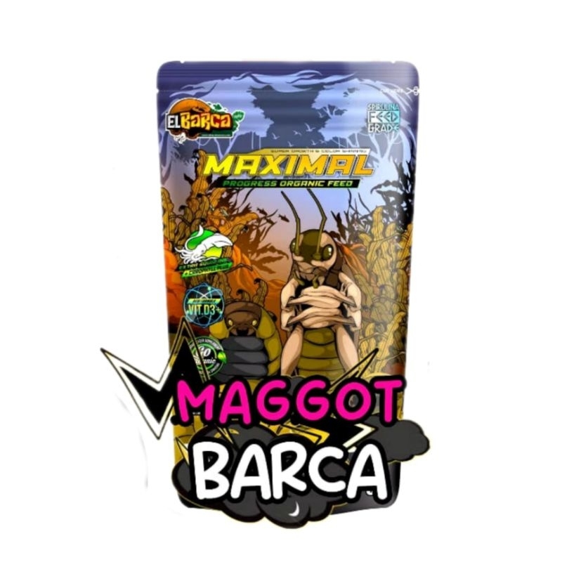 Jual MAGGOT SUPER GROWTH++ BARCA Magot Kering Pakan Channa Predator ...