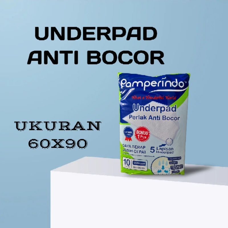 Jual UNDERPAD PAMPERINDO UKURAN XL 60X90 1 PAK ( 11 LEMBAR ) | Shopee ...