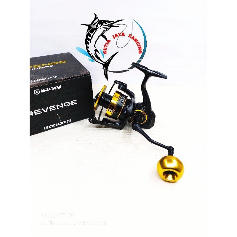 Jual REEL IROLY REVENGE SW 6000/6000PG/7000PG/7000XG POWER HANDLE | Shopee Indonesia