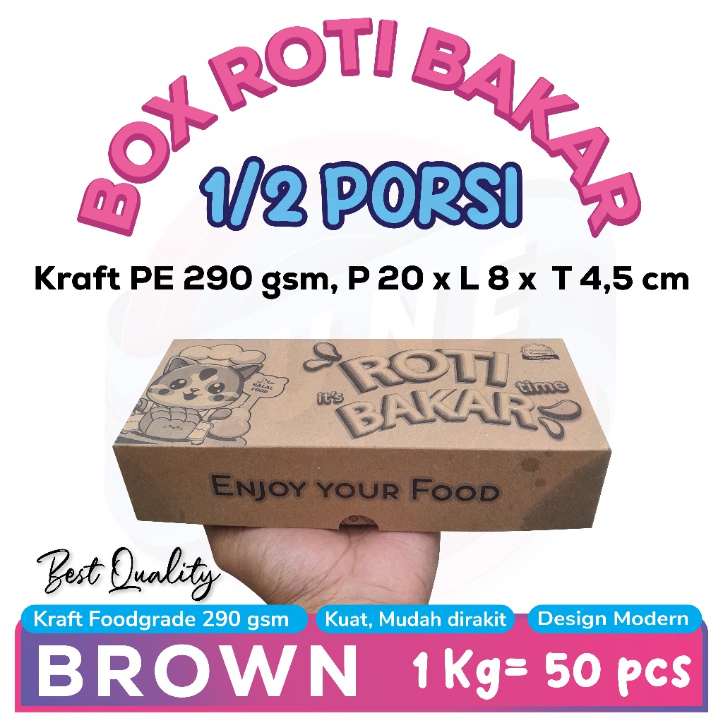 Jual DUS BOX ROTI BAKAR/KOTAK KUE UKURAN 20/DUS BOLU BROWNIES/PISANG ...
