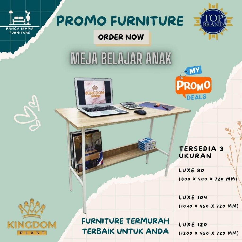Jual KINGDOM MEJA BELAJAR ANAK / MEJA KERJA / MTK LUXE | Shopee Indonesia