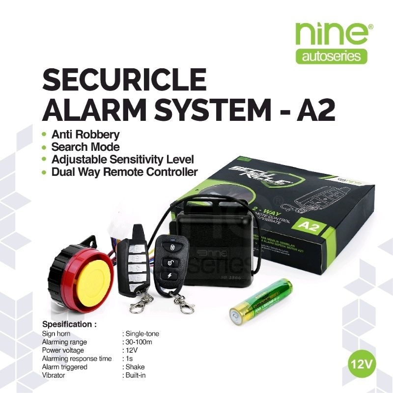 Jual ALARM MOTOR UNIVERSAL NINE LUMINOSLED AMA A1 A2 ADA JEDA DILLEY STATER | Shopee Indonesia