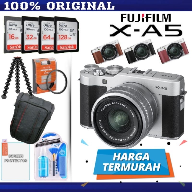 Jual FUJIFILM X-A5 + LENSA 15-45MM ORIGINAL DAN GARANSI 1 TAHUN READY FUJI XA5 | Shopee Indonesia