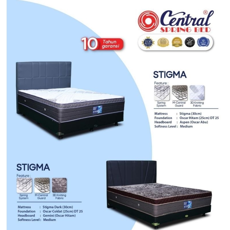 Jual Kasur Springbed Central Stigma plushtop / Central springbed stigma ...
