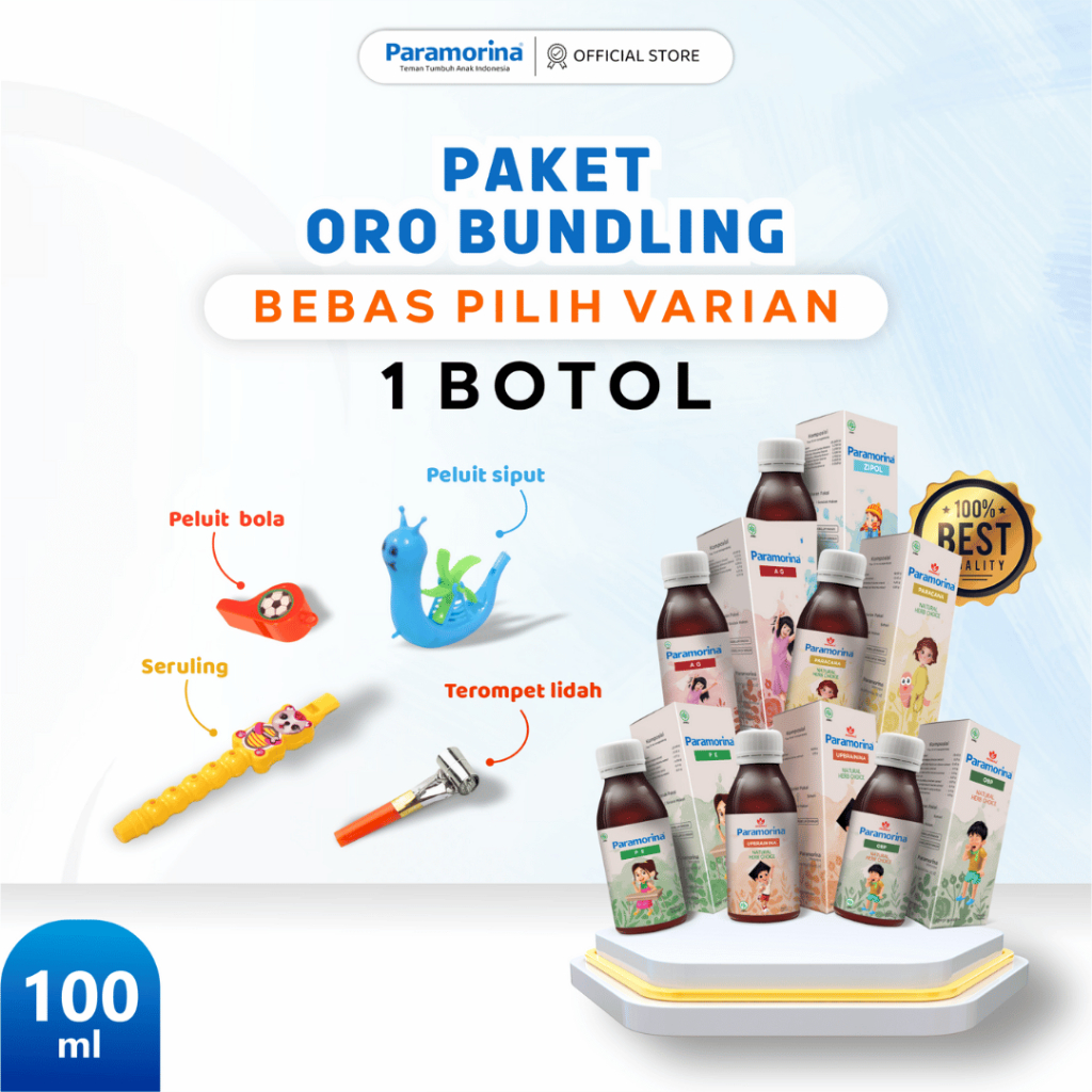 Jual Paket Stimulasi Oromotor - Mainan Stimulasi dan Paramorina 1 Botol ...