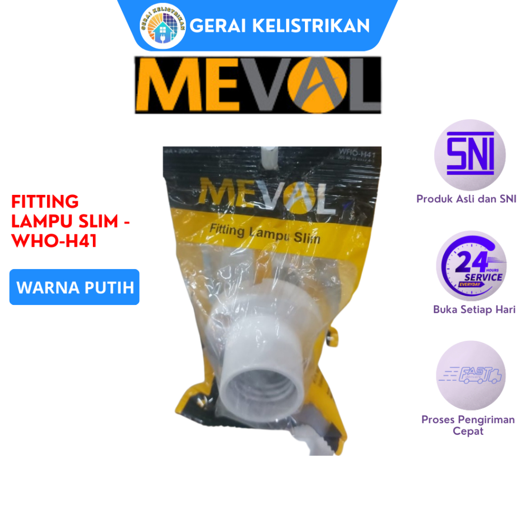Jual MEVAL FITTING LAMPU SLIM PUTIH WHO-H41 | Shopee Indonesia