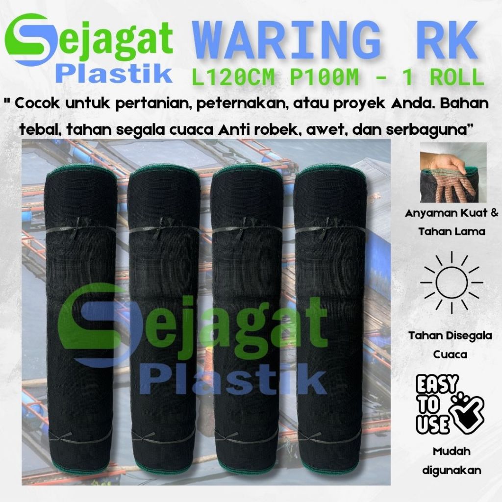 Jual Sejagat Plastik - Waring RK Jaring RK Jaring Kerambah Ikan waring ...