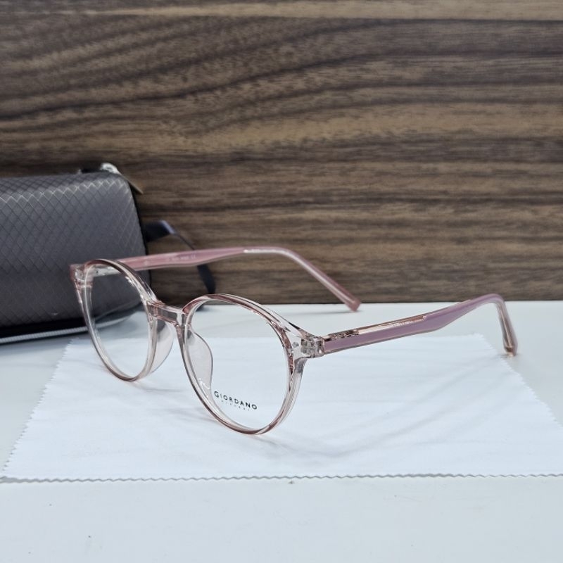 Jual frame kacamata pria wanita bulat giordano 2356 C4 50 transparan ...