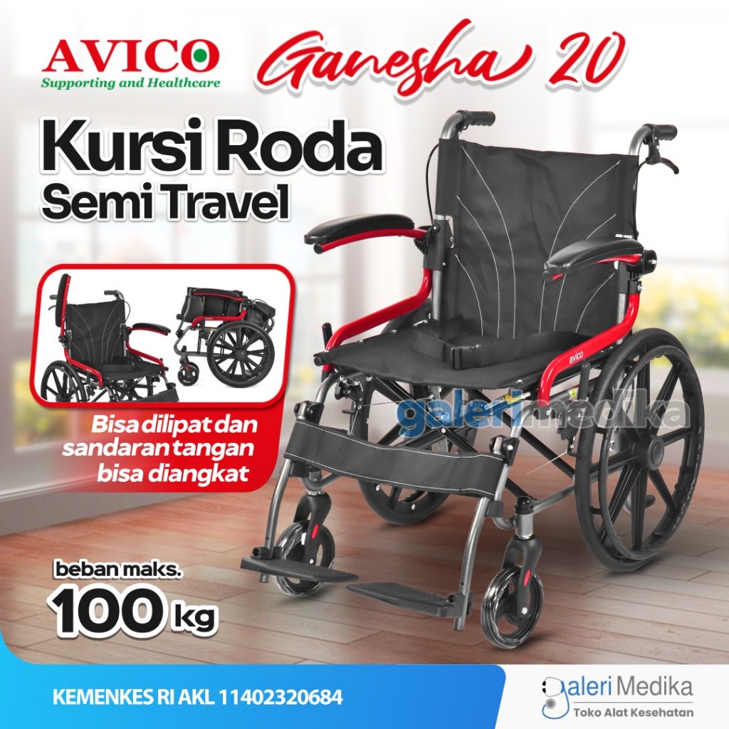 Jual Kursi Roda Avico Ganesha Semi Travel Roda 20in Velg Racing ...