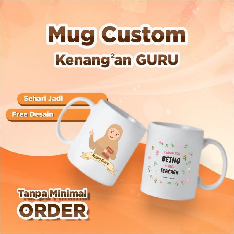 Jual Mug Custom Sehari Ready | Mug Custom Hari Guru | Hadiah Guru ...