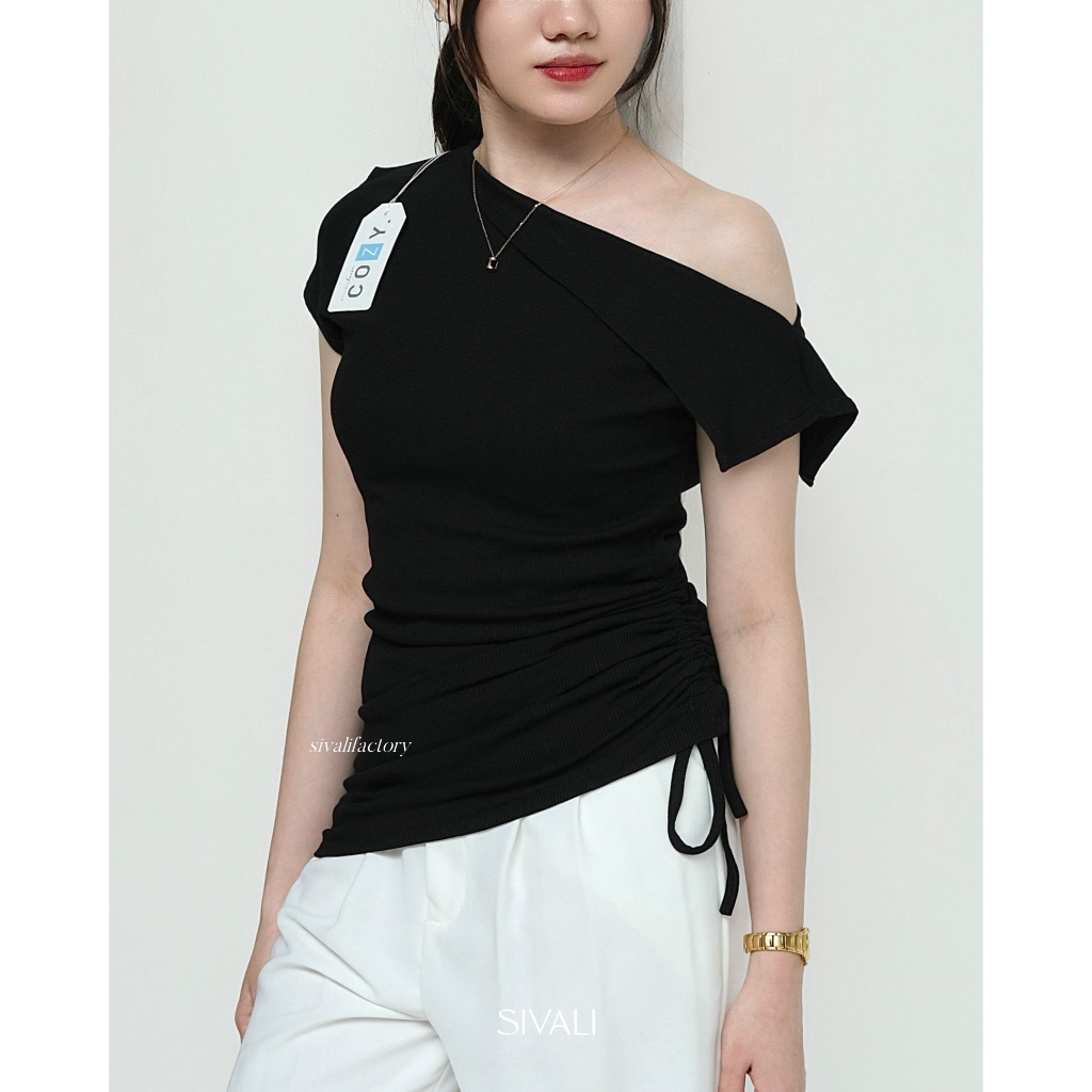 Jual SIVALI Belle Off Shoulder Top - Casual Look Korean Knit Top ...