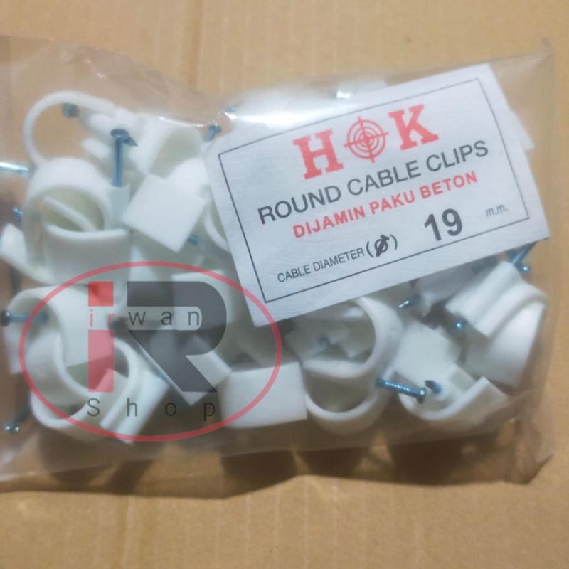 Jual Klem Kabel Paku Beton HOK 19 / Klem Pipa 19 mm Paku Beton per ...
