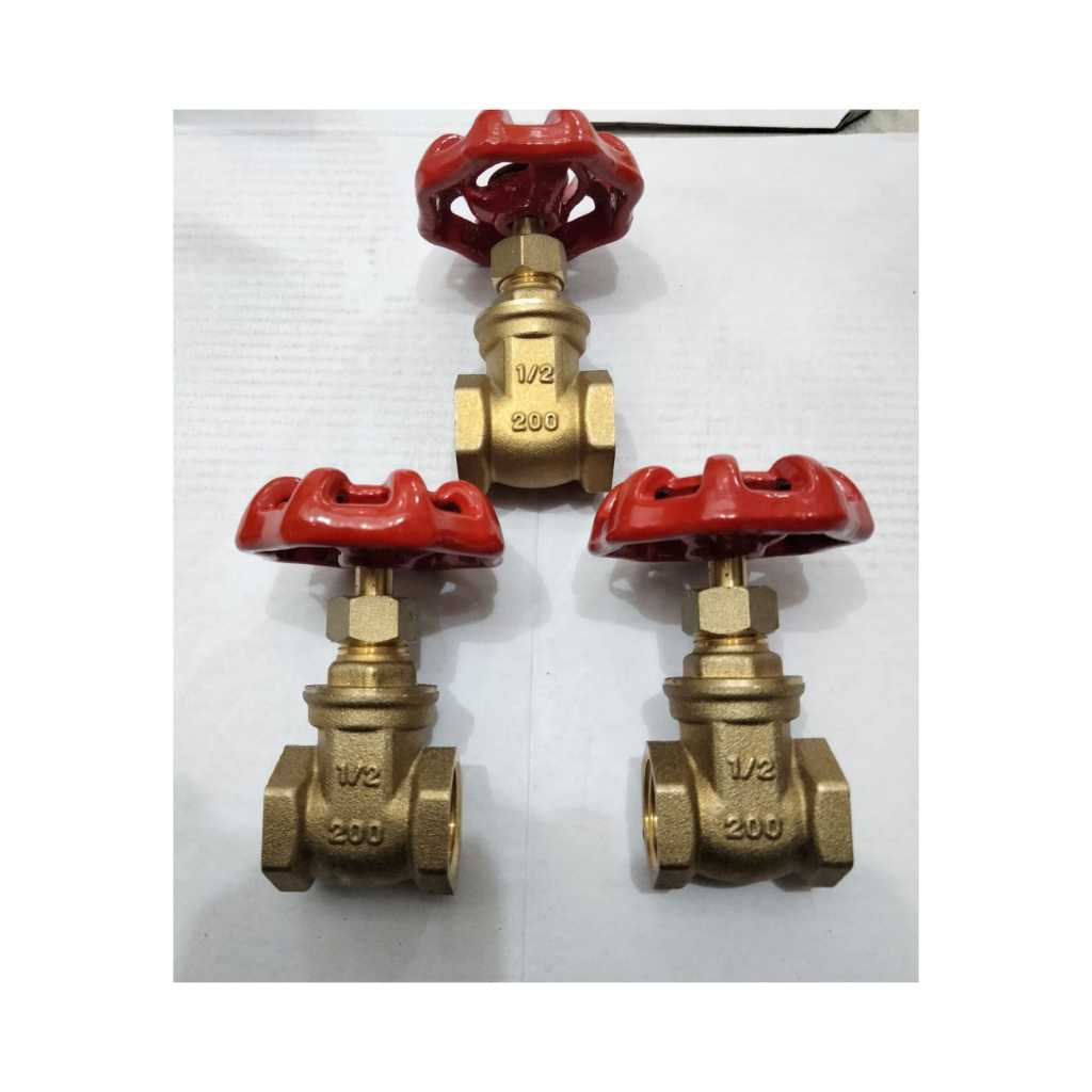 Jual GATE VALVE /STOP KRAN PUTAR KUNINGAN CAB - 1/2INCH | Shopee Indonesia