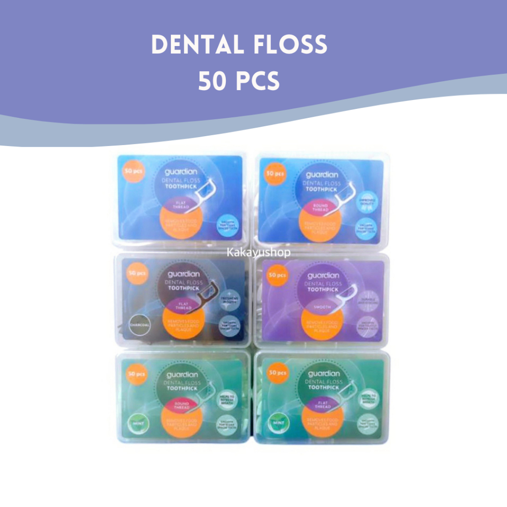 Jual GUARDIAN Dental Floss Toothpick Benang Gigi Isi 50pcs | Shopee ...