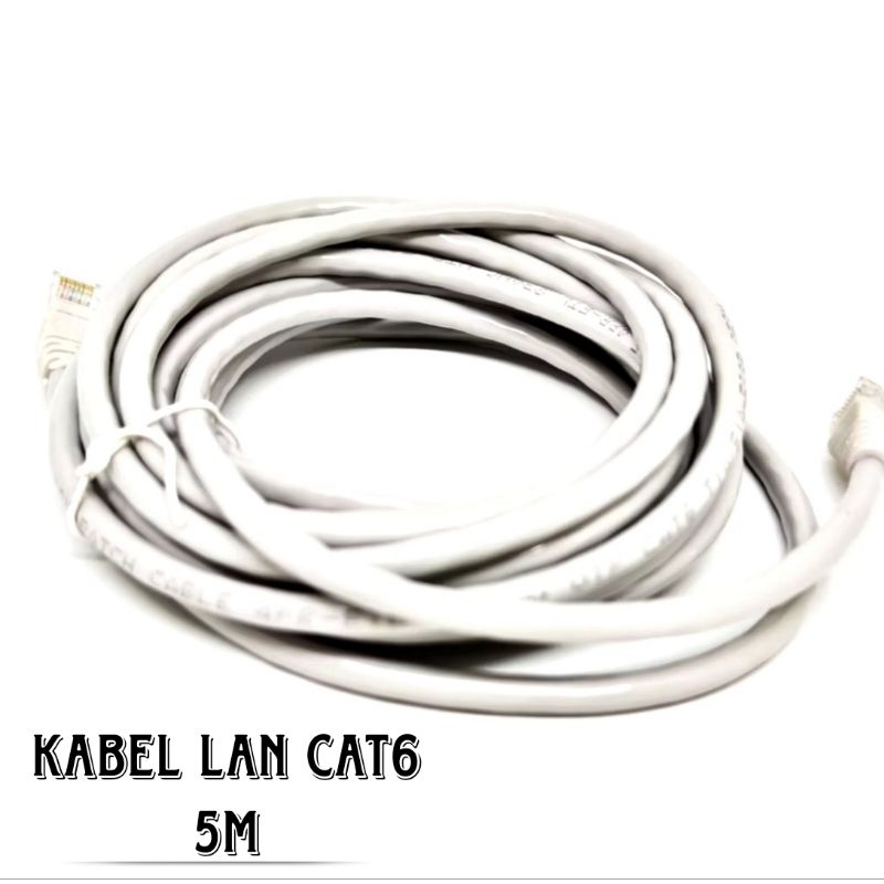 Jual KABEL LAN CAT6 5M / KABEL LAN CAT6 UTP 5METER | Shopee Indonesia