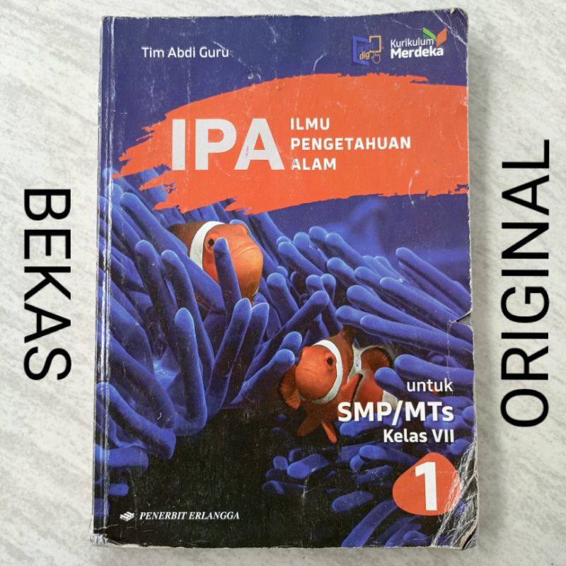 Jual Buku IPA Ilmu Pengetahuan Alam Kelas 7 VII 1 I SMP MTS Penerbit Erlangga Kurikulum Merdeka ...