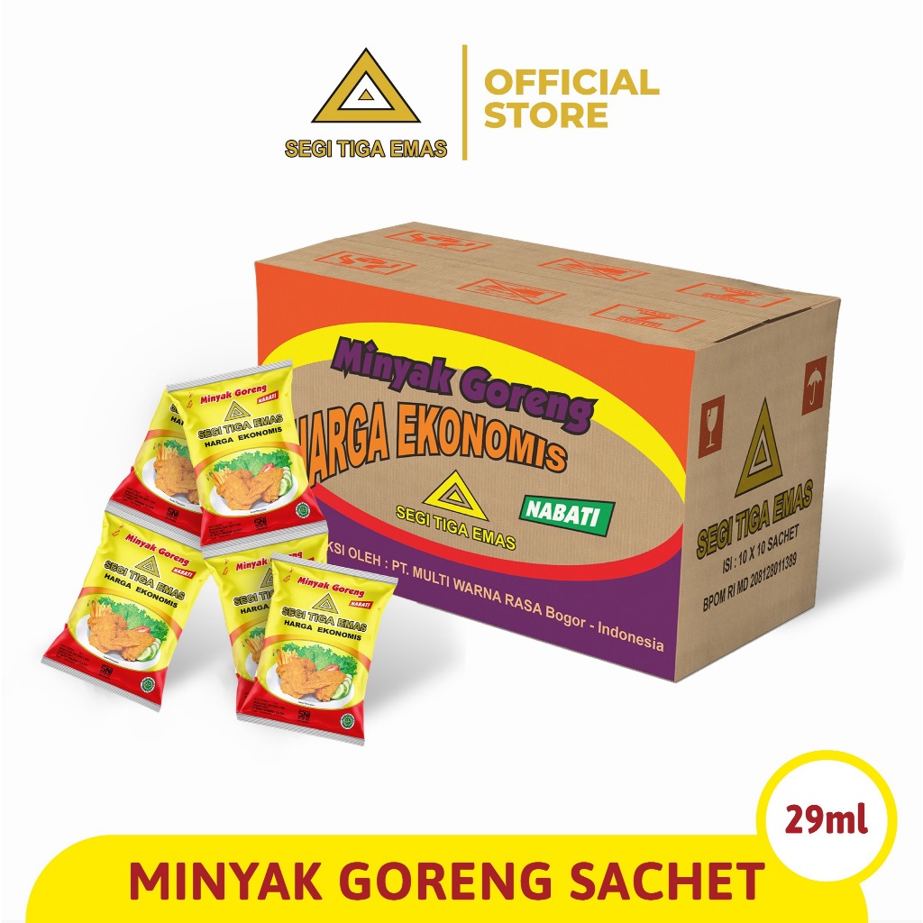 Jual Minyak Goreng Segi Tiga Emas Sachet 100pcs (10 Renceng) | Shopee ...