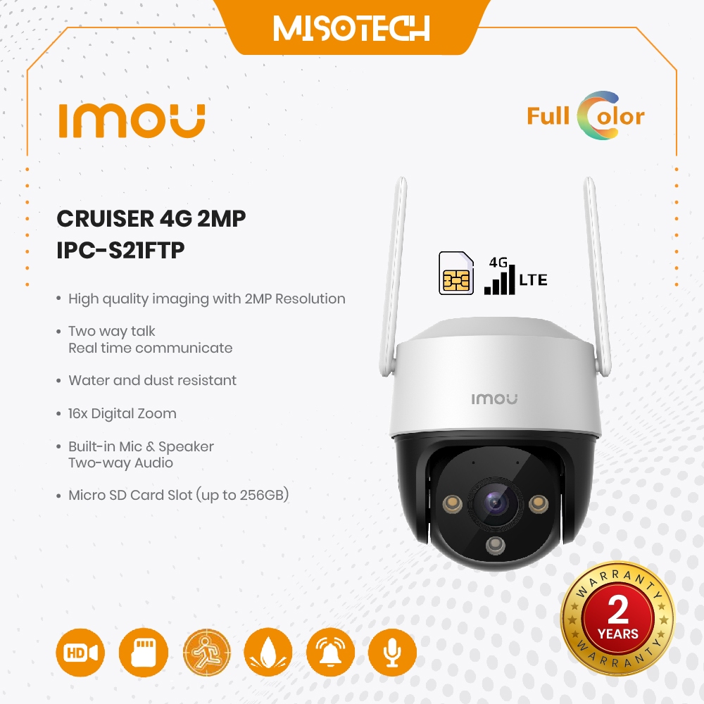 Jual Imou Cruiser 4G 2MP Wireless CCTV IP Pan-Tilt Outdoor GSM LTE Full Color Two-Way Audio ...