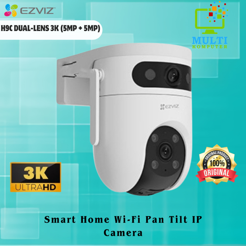 Jual CCTV Ezviz H9c Dual-Lens 3K (5MP + 5MP) Smart Home Wi-Fi Pan Tilt IP Camera H9 c | Shopee ...