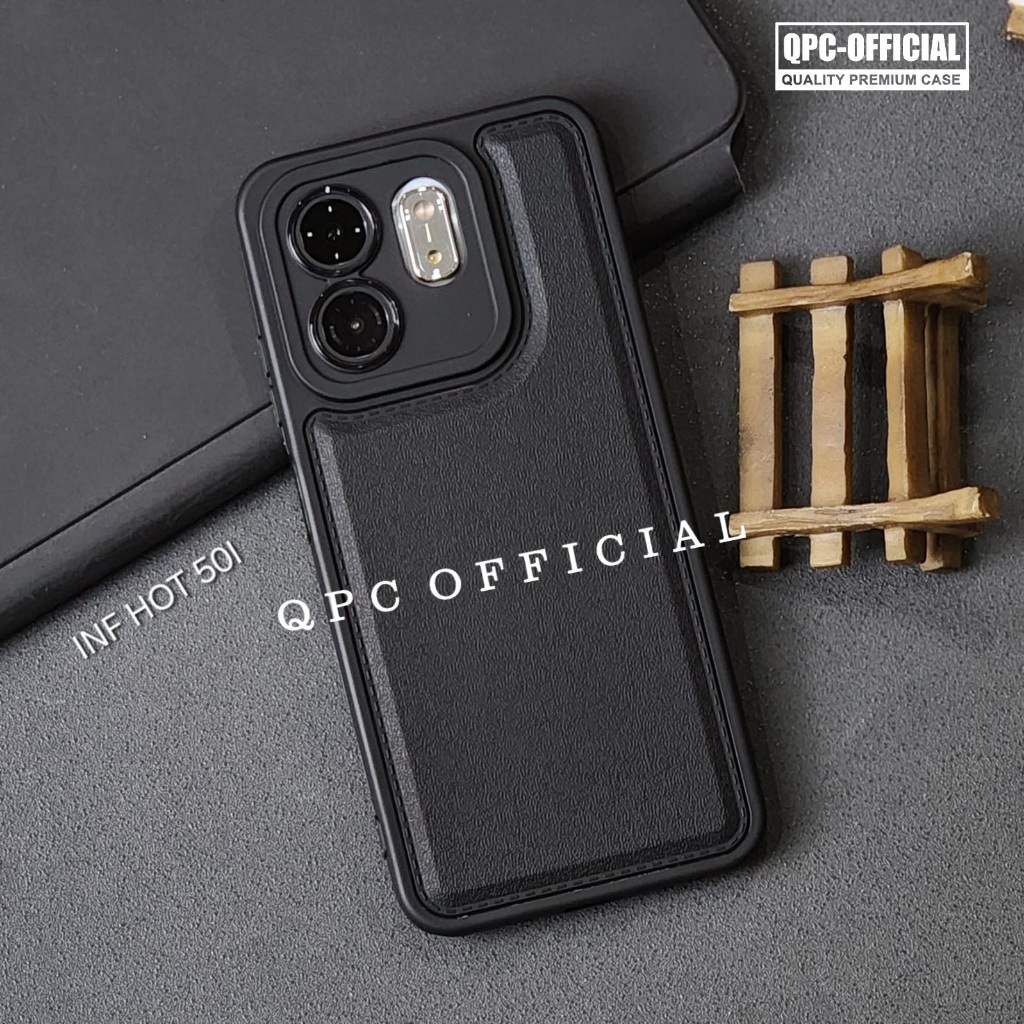 Jual Infinix Hot 50i Case Leather Pro Kamera Black Infinix Hot 50i | Shopee Indonesia