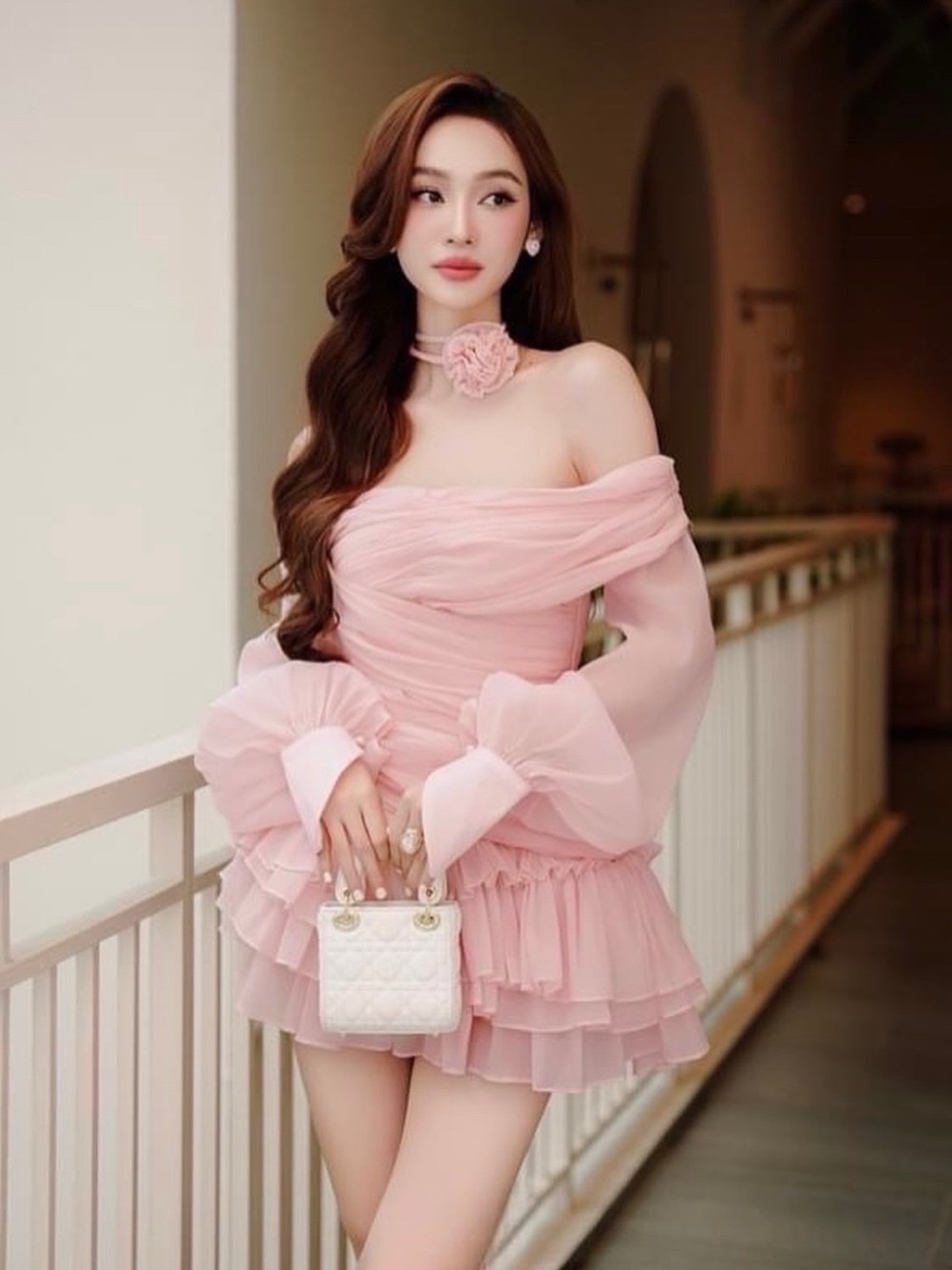 Jual Selvana Dress (Korean Ruffle Sabrina Mini Dress Premium Import ...