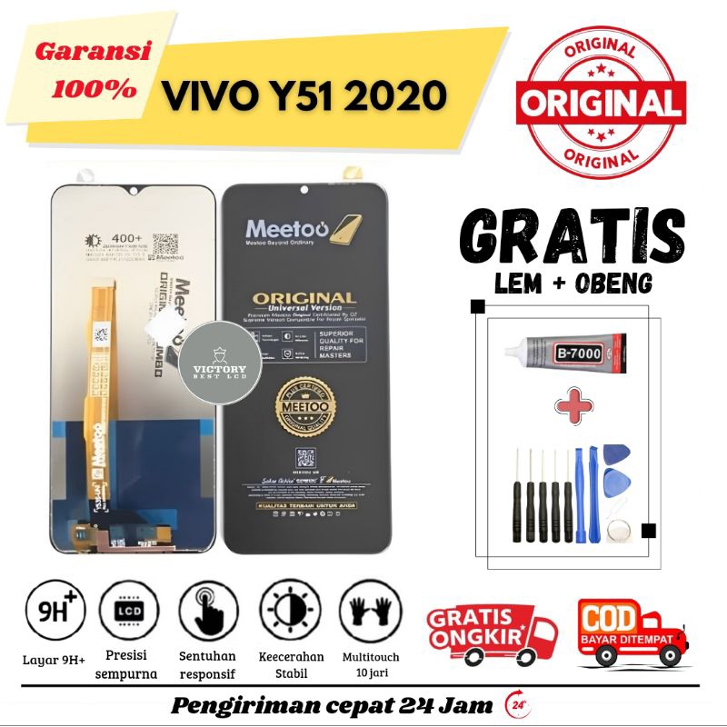 Jual Lcd VIVO Y51 2020 GRATIS lem + Obeng Touchscreen Original MEETO ...