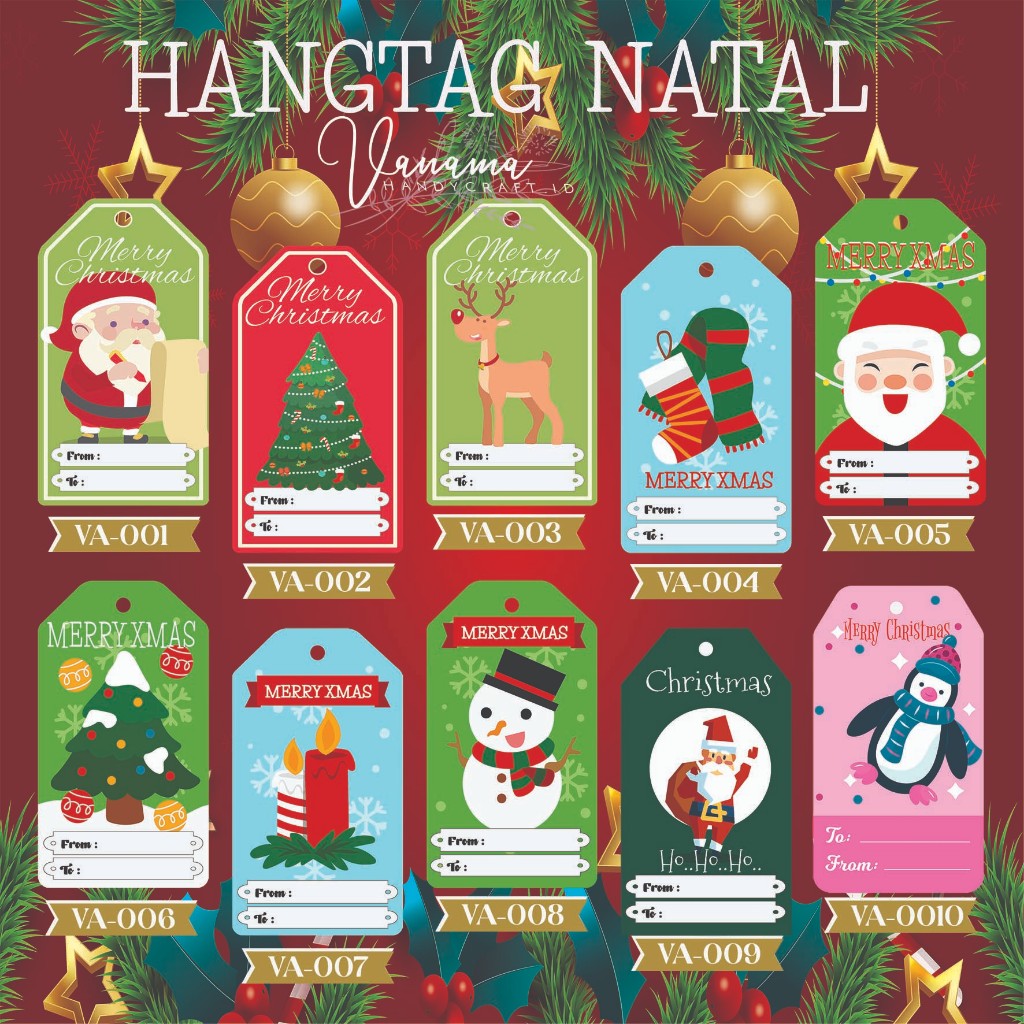 Jual Hangtag Natal | Hangtag Merry Christmas | Hangtag Murah | Gift Tag ...