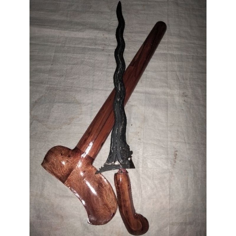 Jual keris naga raja Luk 11 kamardikan pamor ngulit semongko | Shopee ...