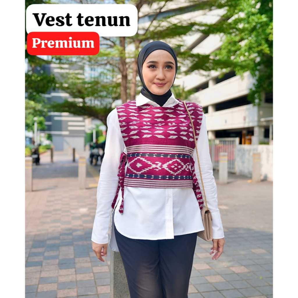 Jual VEST TENUN WANITA PREMIUM ROMPI TENUN UNIK DAN CANTIK | Shopee ...