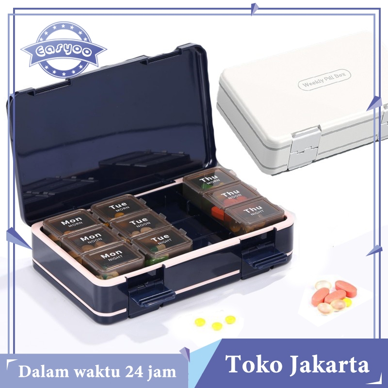 Jual 7 Hari Tempat Obat Travel Storage Pill Box Wadah Obat Kotak ...