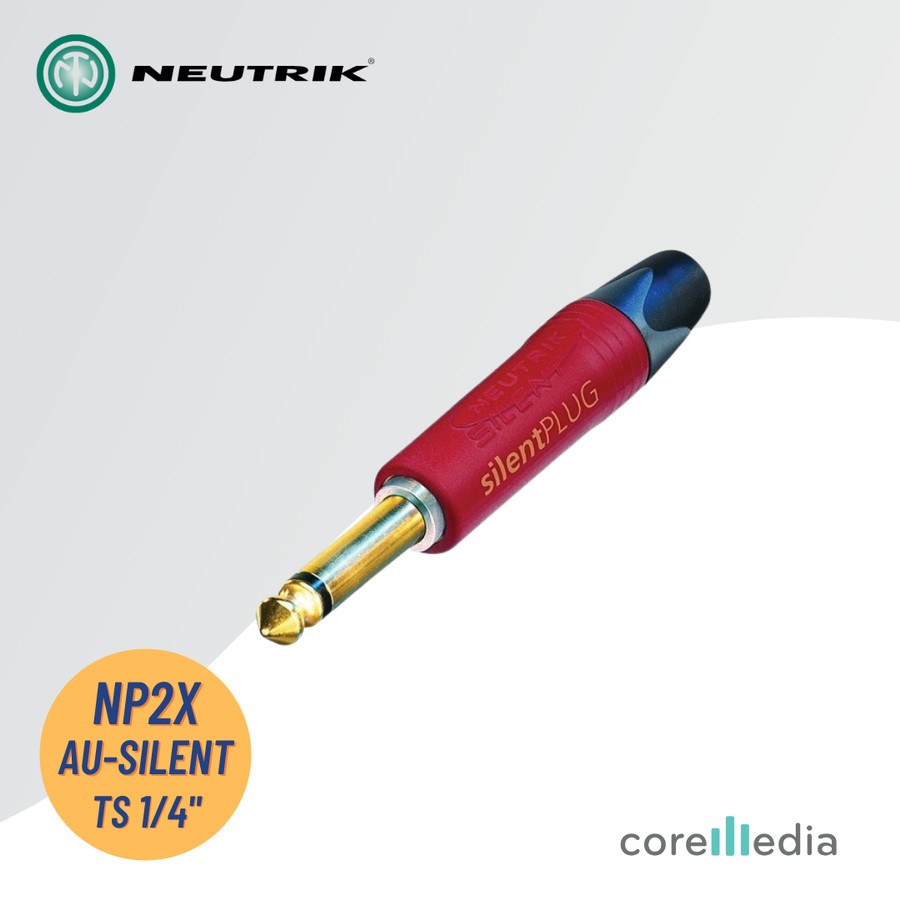 Jual Neutrik NP2X-AU-SILENT 1/4" TS Phone Plug with Silent Switch ...