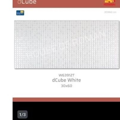 Jual Keramik Roman W63912T dCube White 30x60 | Shopee Indonesia