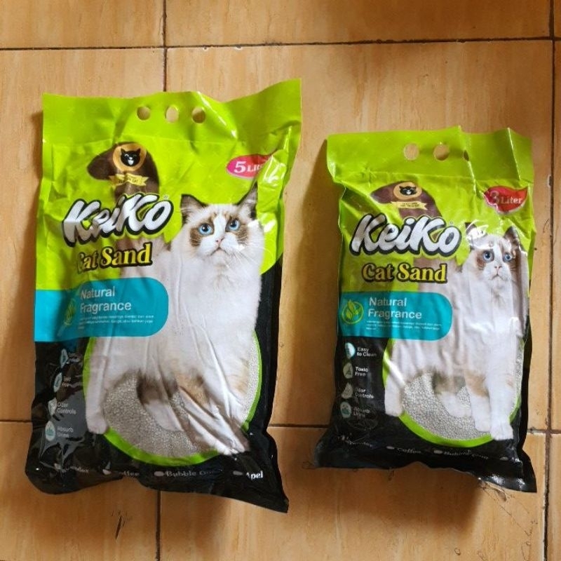 Jual PASIR KEIKO CAT SAND 3L dan 5L | Shopee Indonesia