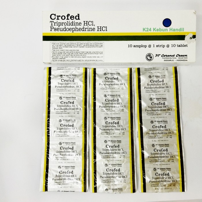 Jual CROFED TABLET Untuk Mengobati Gejala Flu Dan Alergi - STRIP 10 TAB ...