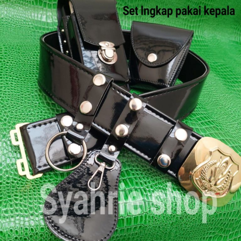 Jual KODE J33E kopel satpam sabuk security kulit hitam polos mengkilap ...