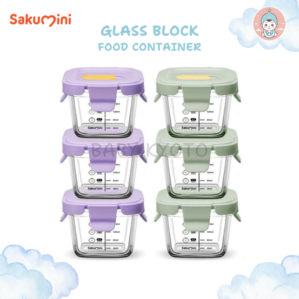 Jual BK Sakumini Baby Food Glass Container 160Ml 3in1 Storage Jar ...
