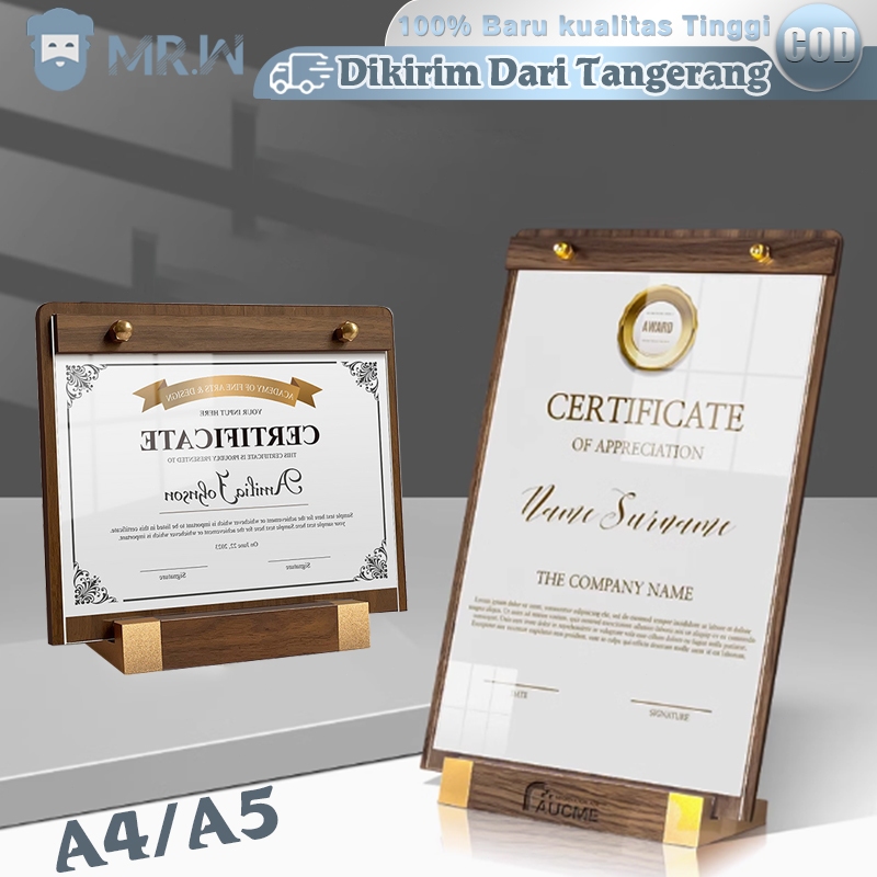 Jual A4/A5 Menu Holder Kayu Menu Stand Display Menu Stand Menu Wood ...