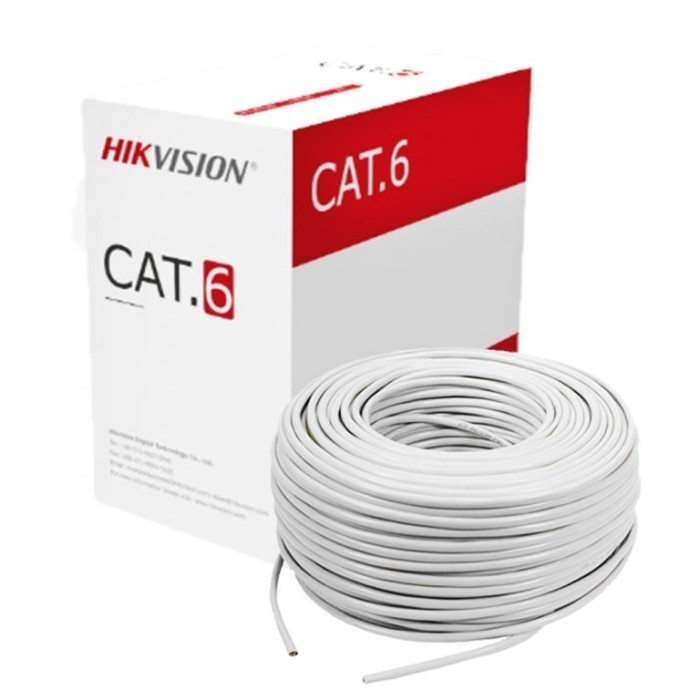 Jual Hikvision Kabel CAT6 DS-1LN6U-W/CCA 305 Meter LAN RJ45 UTP Network Cable Cat 6 305M ...