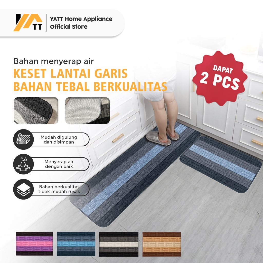 Jual YATT Keset Dapur 2in1 40x60CM & 40x120CM Kitchen Floor Mat Lembut ...