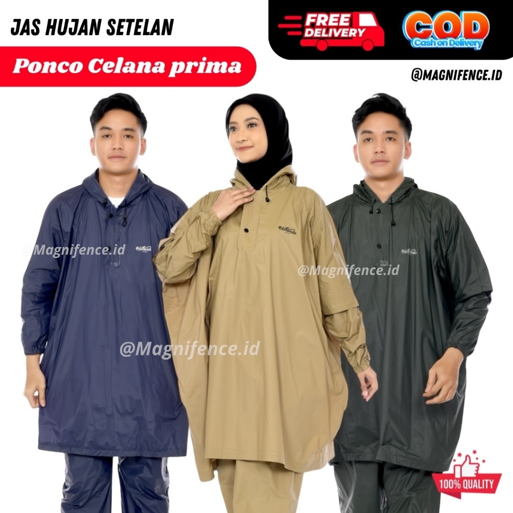 Jual Jas Hujan Elmondo Original Jas Hujan Setelan Ponco Celana Jas Hujan Poncho Dewasa Mantel ...