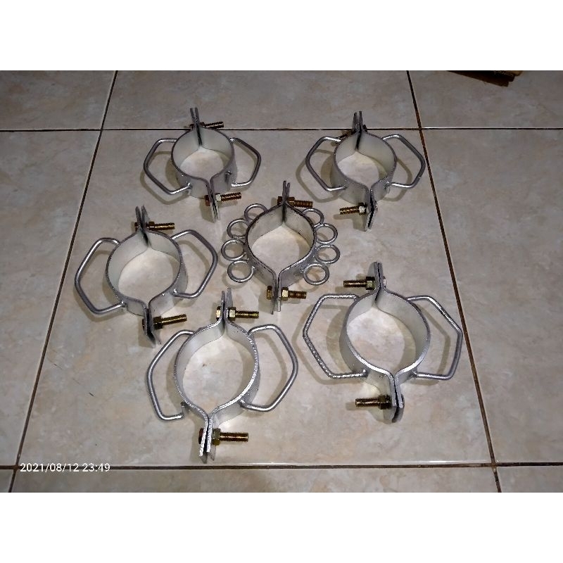 Jual Hrwl Begel klem tiang 2,5 inch + Baut begel tiang 2,5 dim 2,5 ...
