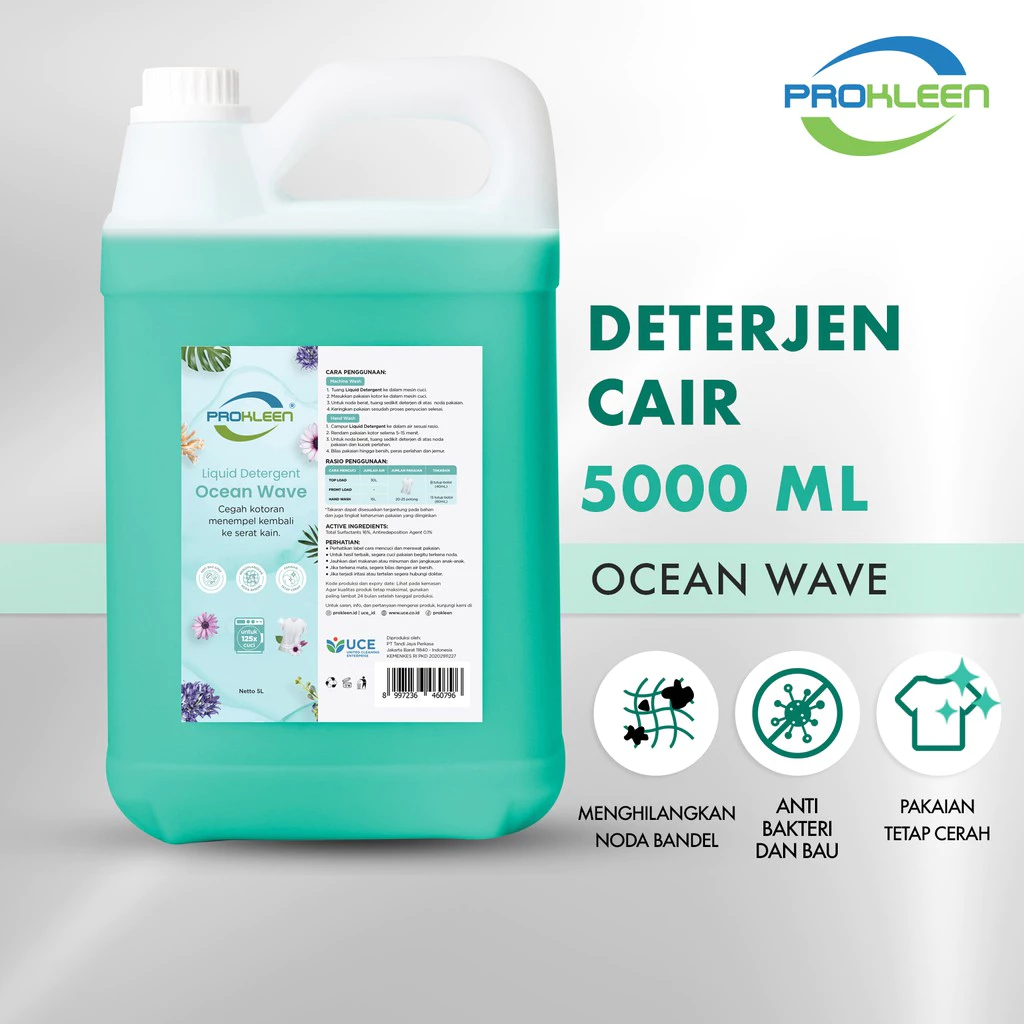Jual PROKLEEN Detergen Liquid Konsentrat [5 Liter] - Detergent Cair ...