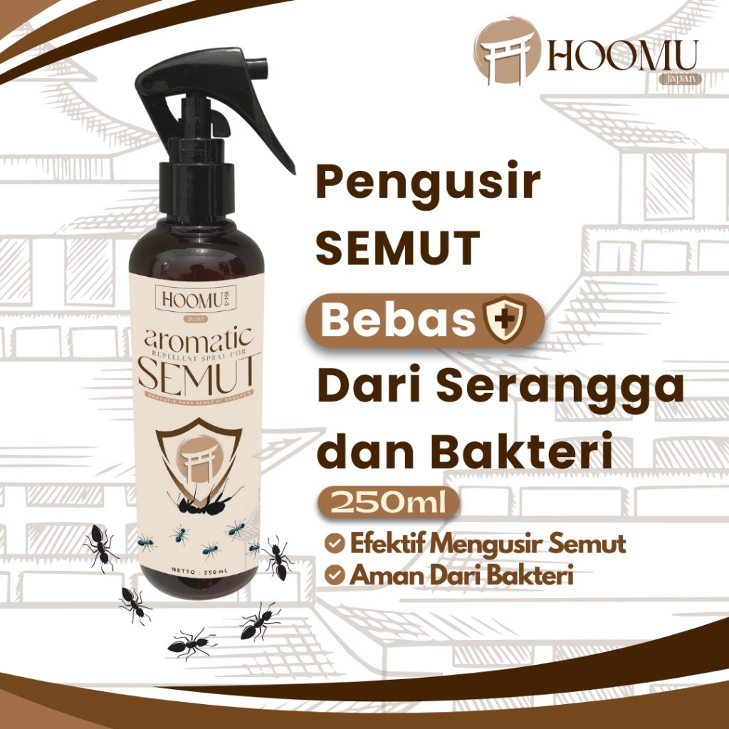 Jual Pengusir Semut Paling Ampuh 100% HOOMU Aromatic Repelent Spray for ...